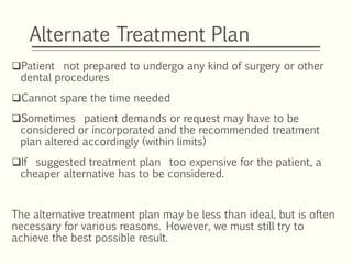 Treatment planning in cd | PPTX