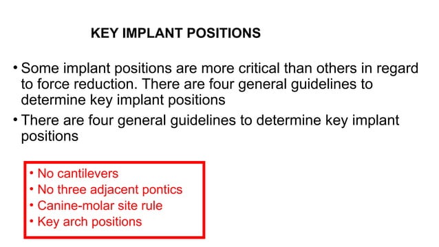 Treatment Plans Related to Key implant position and implant number - Dr ...