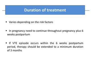 VTE in pregnancy and the puerperium | PPTX