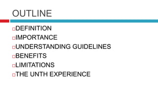 Treatment Guidelines: A necessity | PPSX
