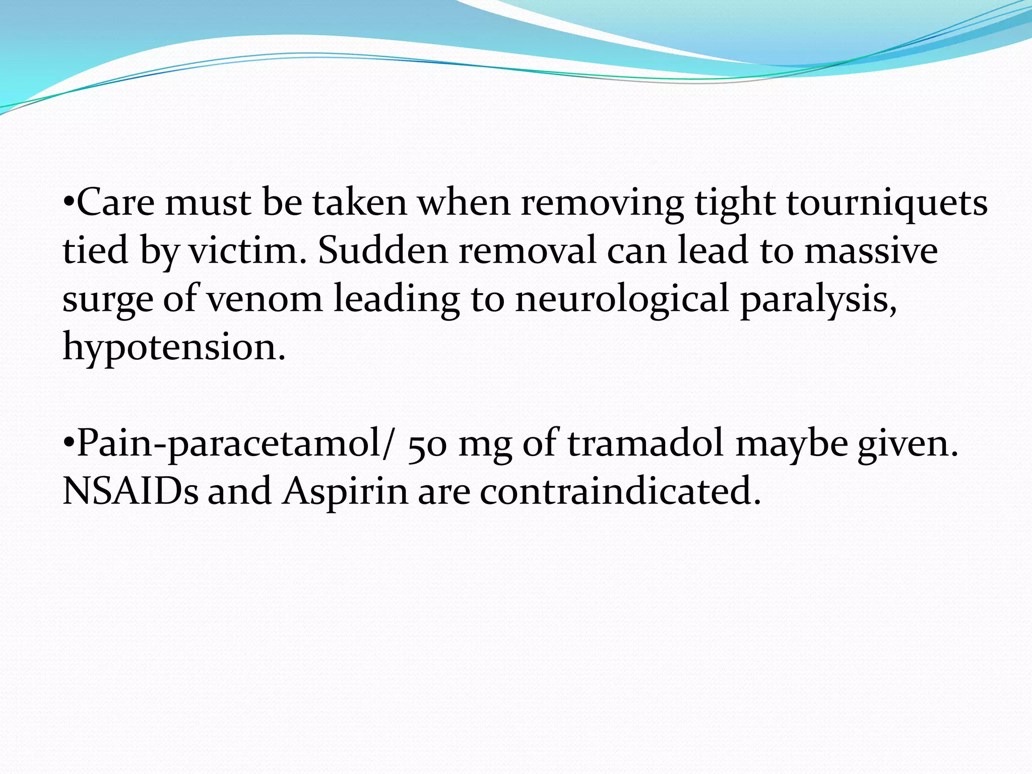 Treatment protocol of snake bite | PPTX
