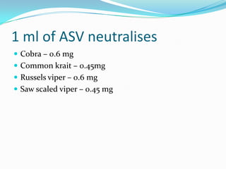 Treatment protocol of snake bite | PPTX