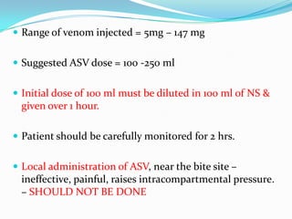 Treatment protocol of snake bite | PPT
