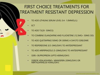 TREATMENT RESISTANT DEPRESSION | PPTX