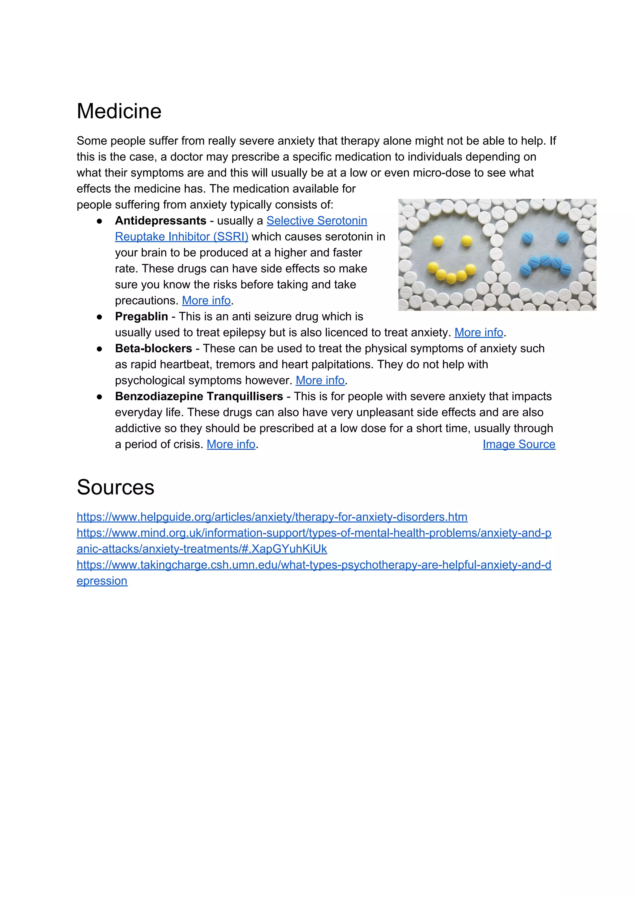 Treatments Available for Anxiety - The Linden Method | PDF