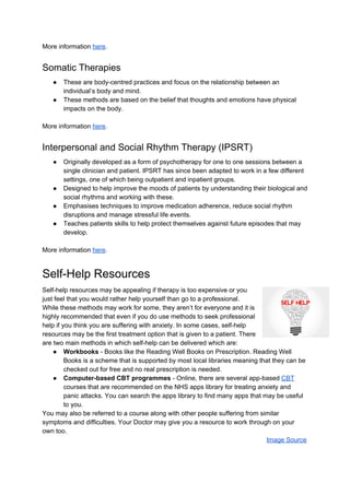 Treatments Available for Anxiety - The Linden Method | PDF