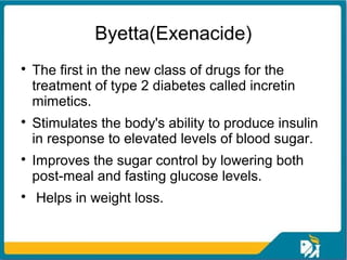 Newer Treatments for Diabetes | PPT