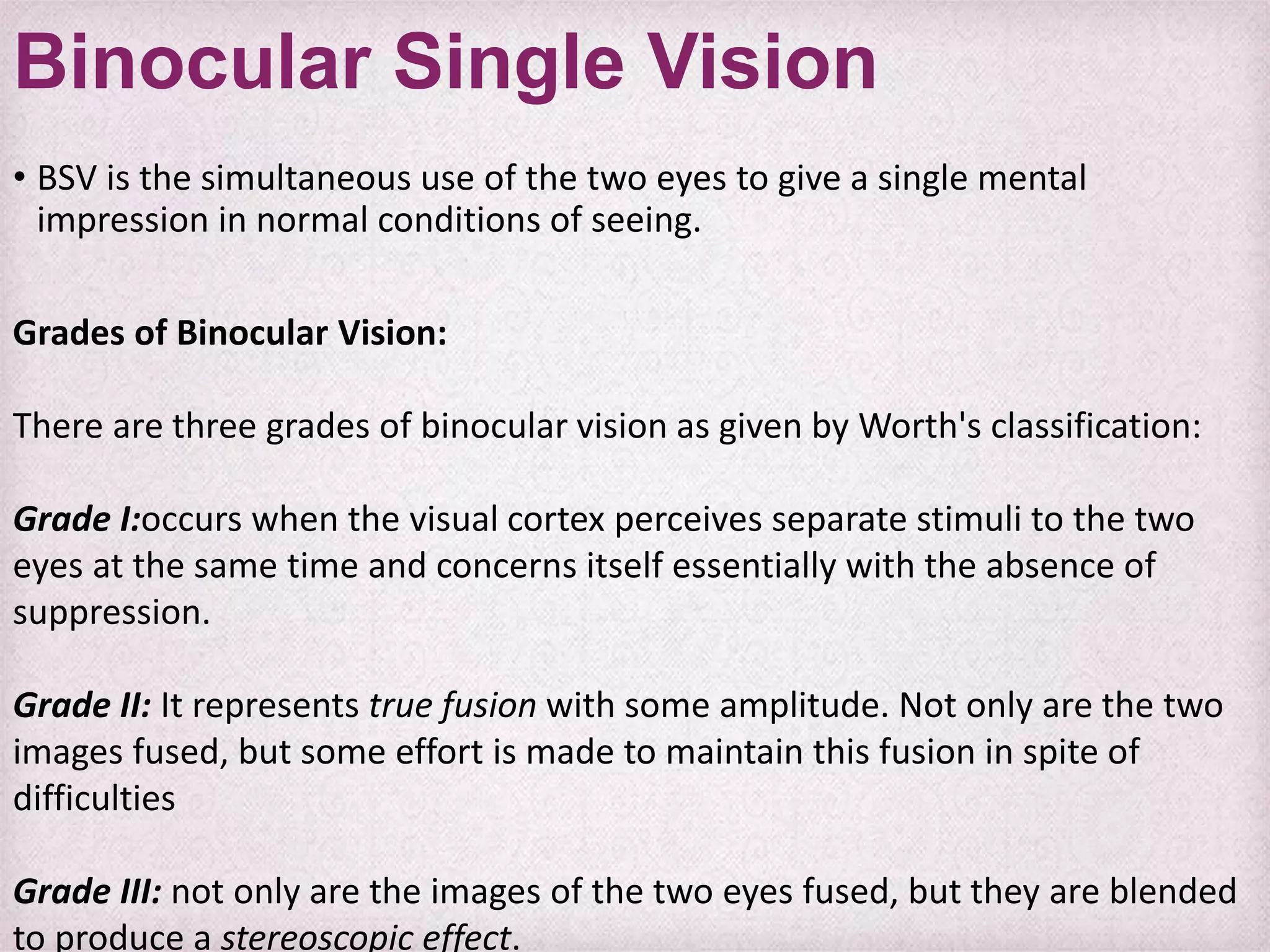 Treatment Strategies for Routine Binocular Vision Problems | PPTX
