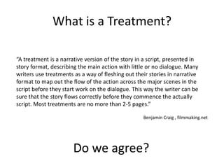 Treatment Writing Pt I | PPT