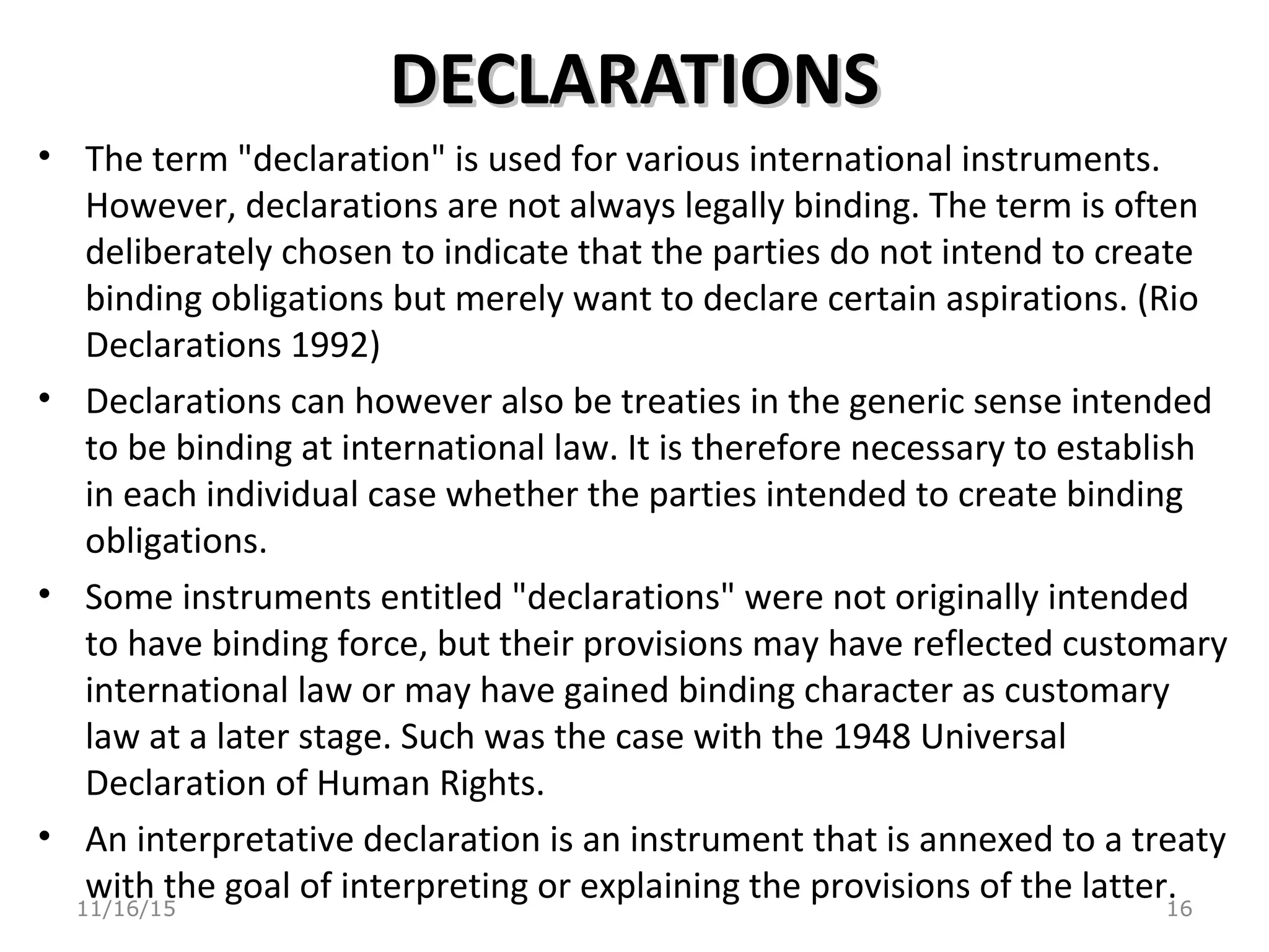 Law of Treaties - International Law | PPT