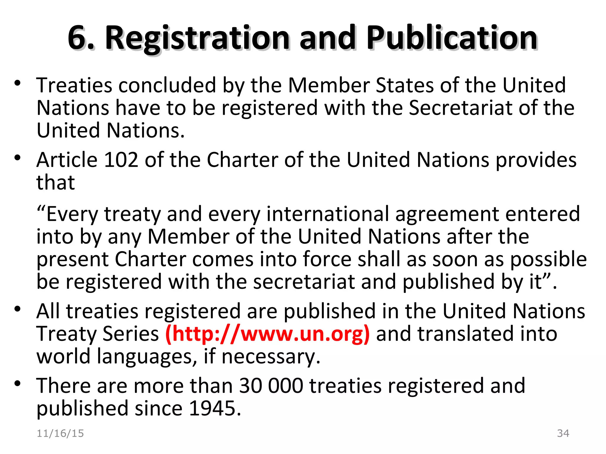 Law of Treaties - International Law | PPT