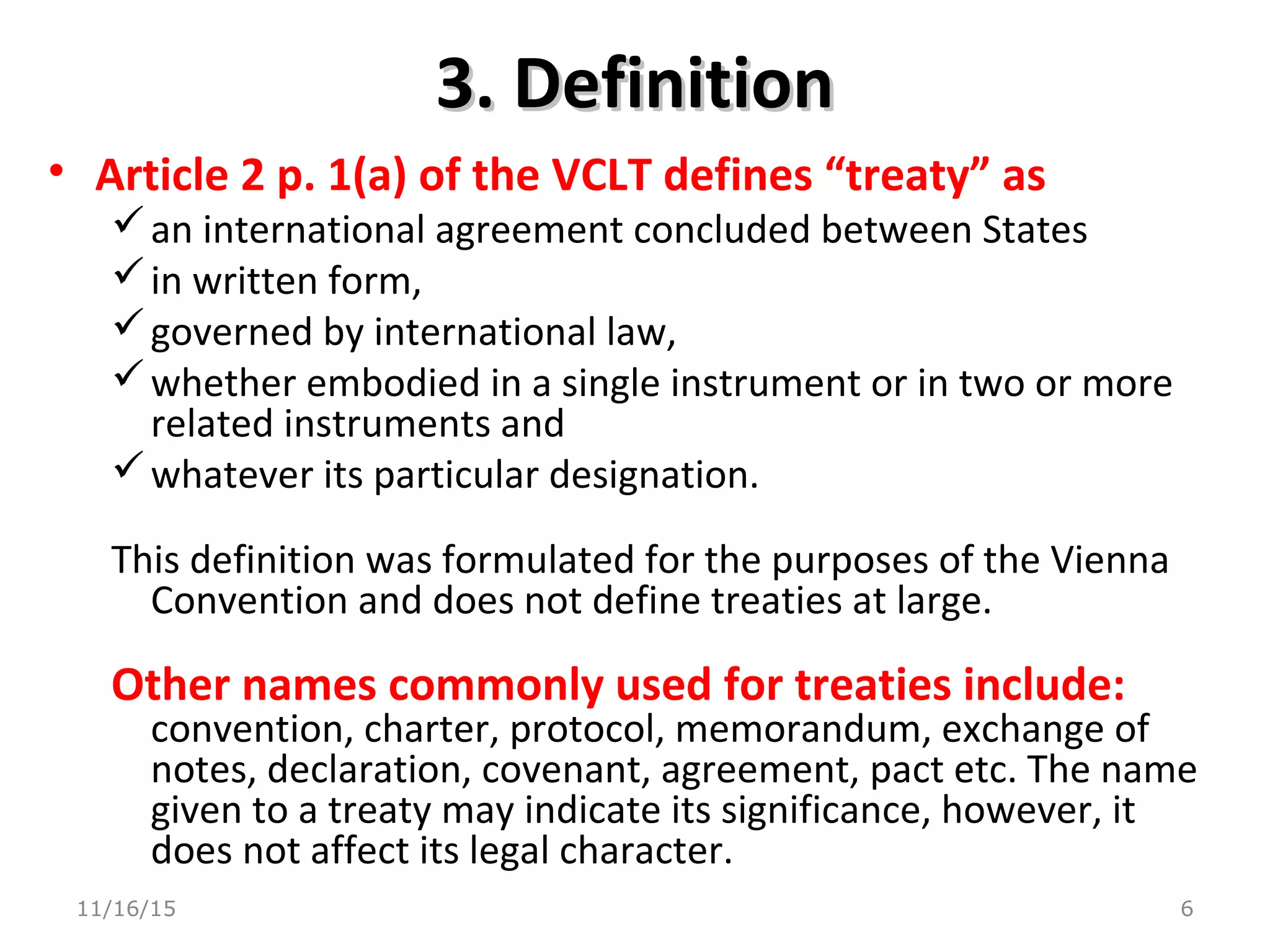 Law of Treaties - International Law | PPT