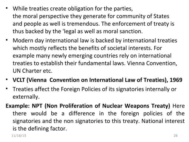 Law of Treaties - International Law | PPT | Law