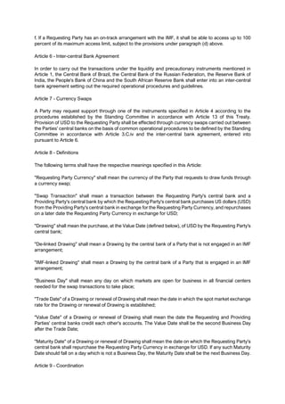 Treaty-for-the-Establishment-BRICS-Contingent-Reserve-Arrangement_2014.pdf | Currencies | Economy