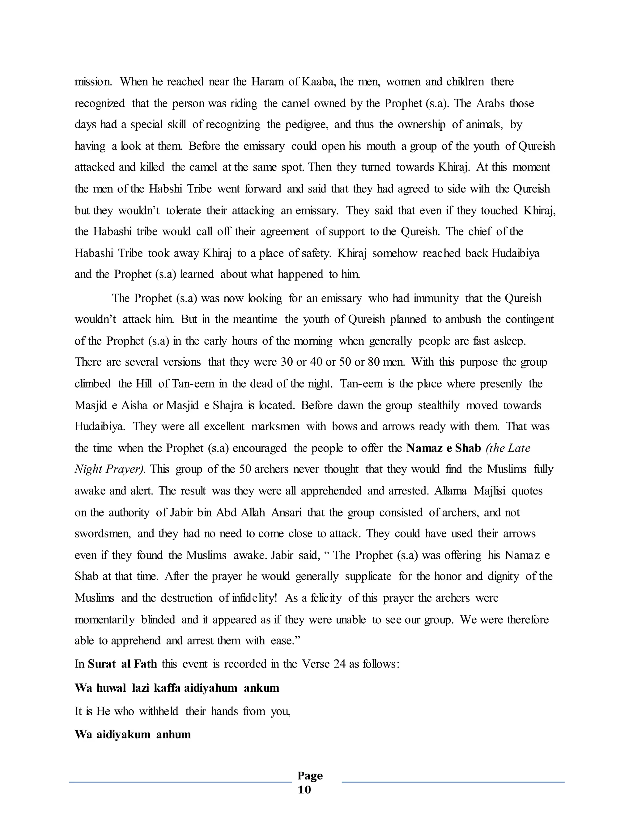 Treaty of hudaibiya | DOCX