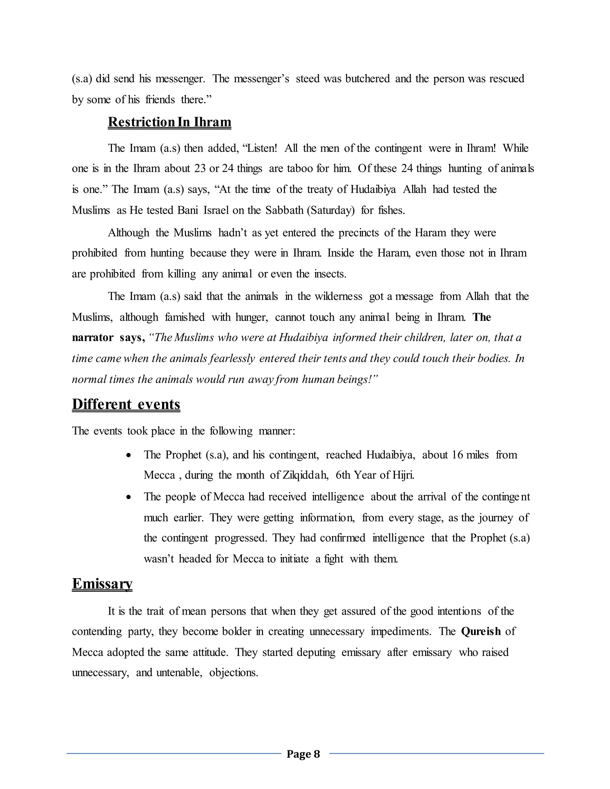 Treaty of hudaibiya | DOCX