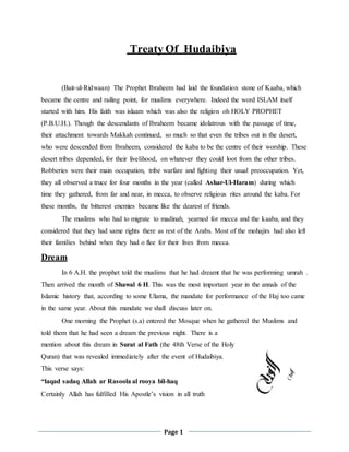 Treaty of hudaibiya | DOCX