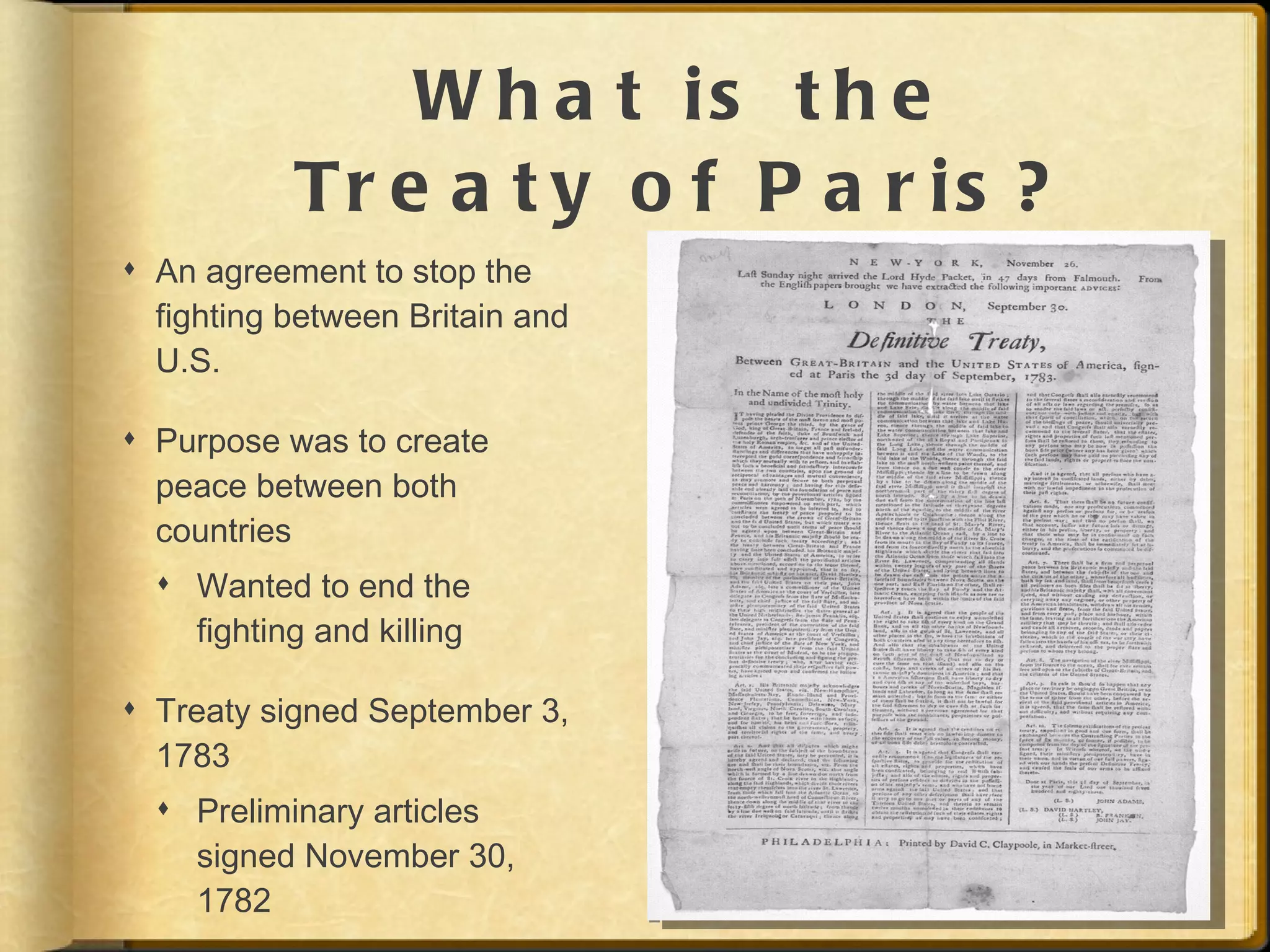 Treaty of paris | PPT