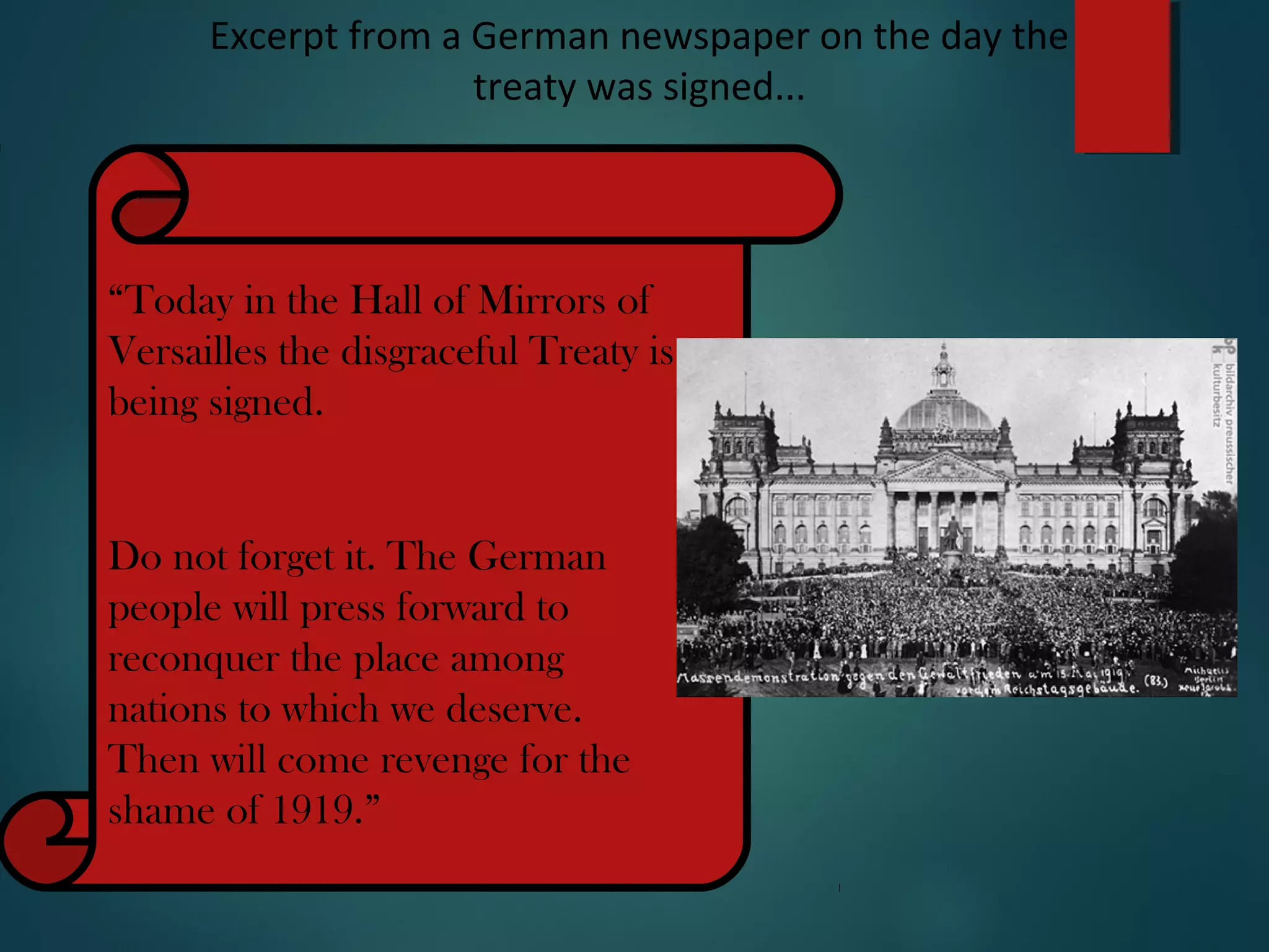 Treaty of versaille and great depression | PPT