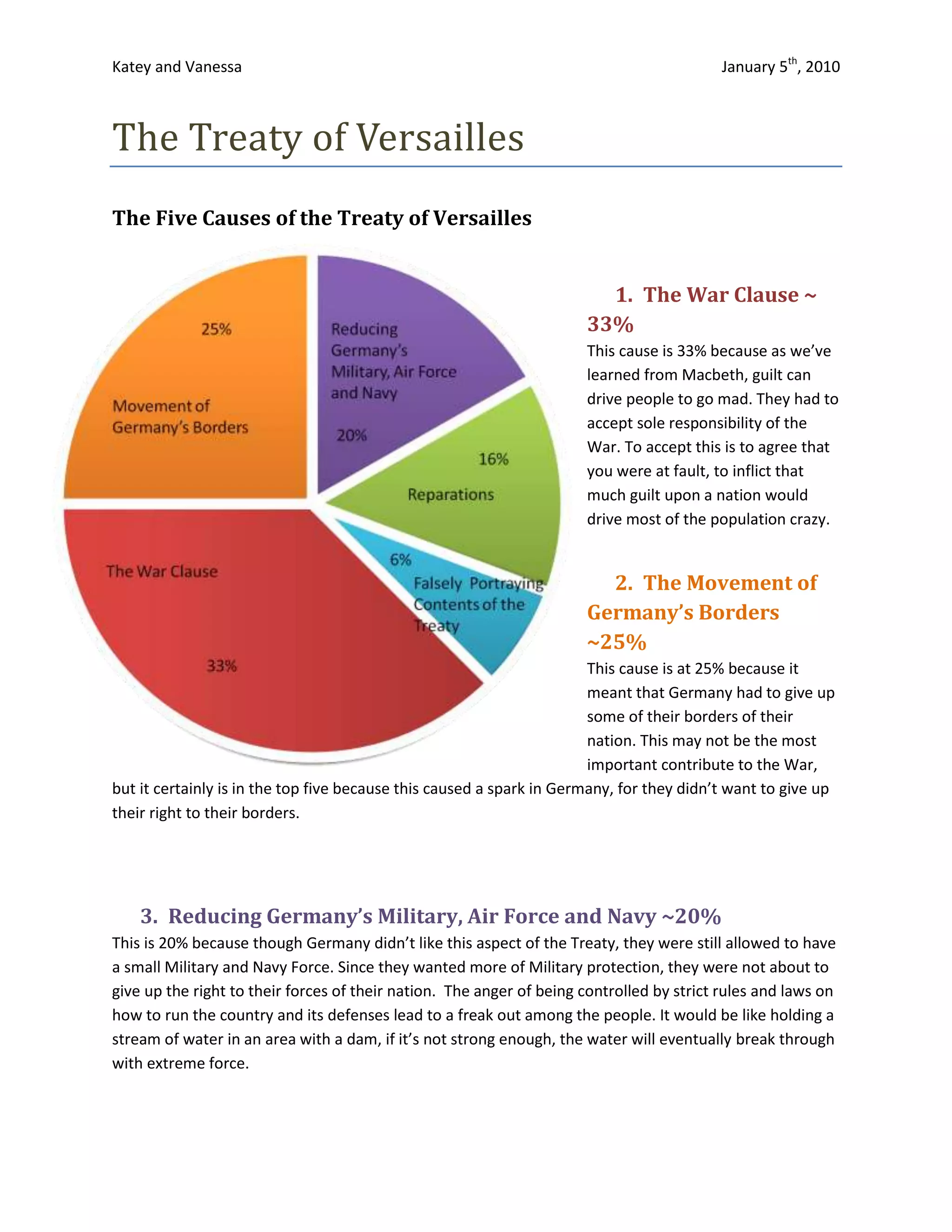 Treaty of Versailles | DOCX | Death, Injury, or Military Conflict ...