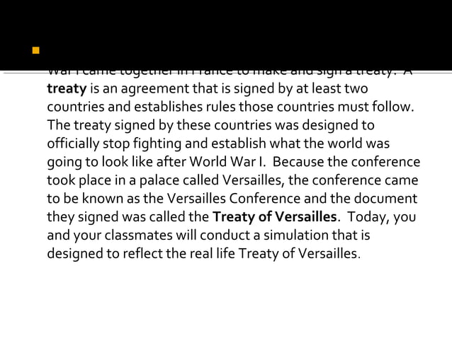 Treaty of versailles | PPT