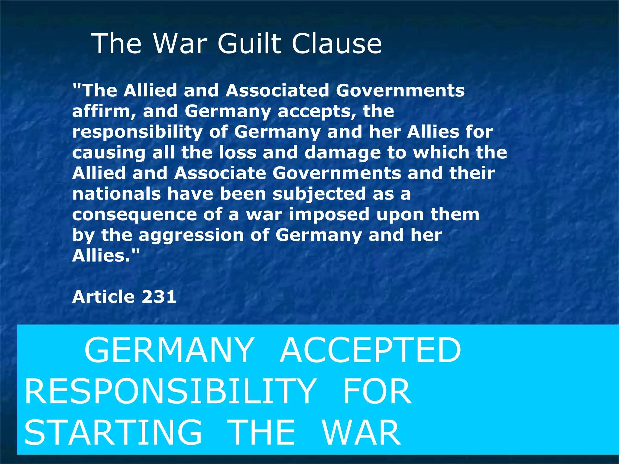 Treaty of Versailles | PPT