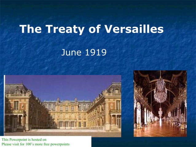 Treaty of Versailles | PPT