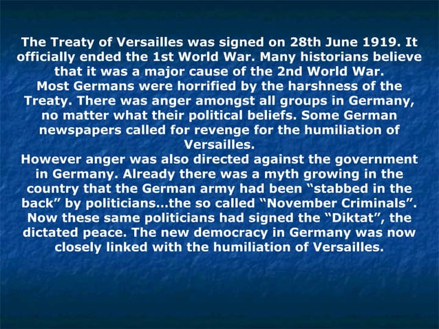 Treaty of Versailles | PPT