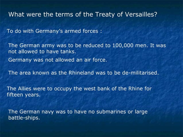 Treaty of Versailles | PPT
