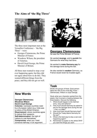 Treaty of versailles student booklet | DOCX