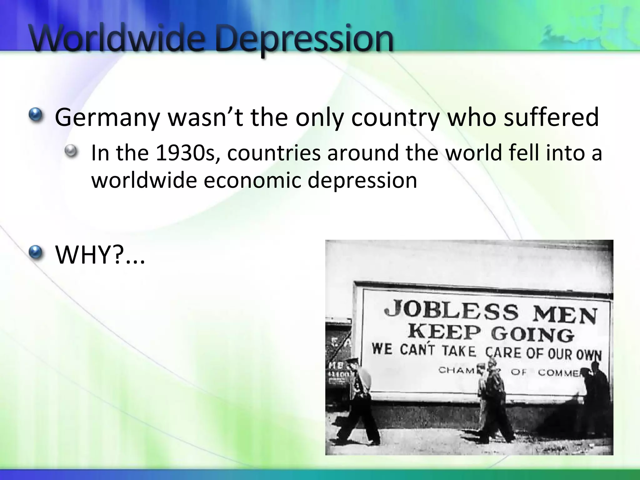 Treaty of Versailles and World Depression | PPT