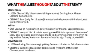 CAMBRIDGE IGCSE HISTORY REVISION 1 - TREATY OF VERSAILLES | PPTX
