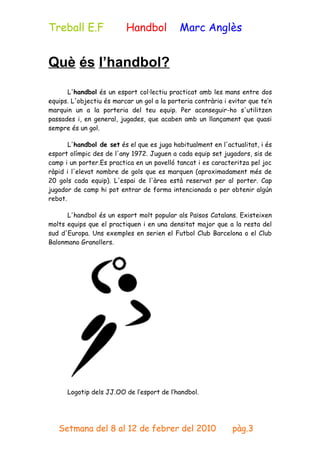 Treball Handbol | DOC