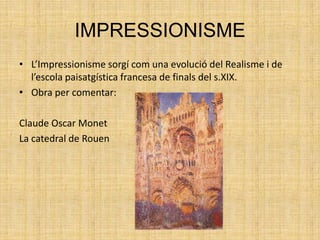 Treball de dibuix (impressionisme, post-impressionisme, fauvisme i expressionisme) | PPTX