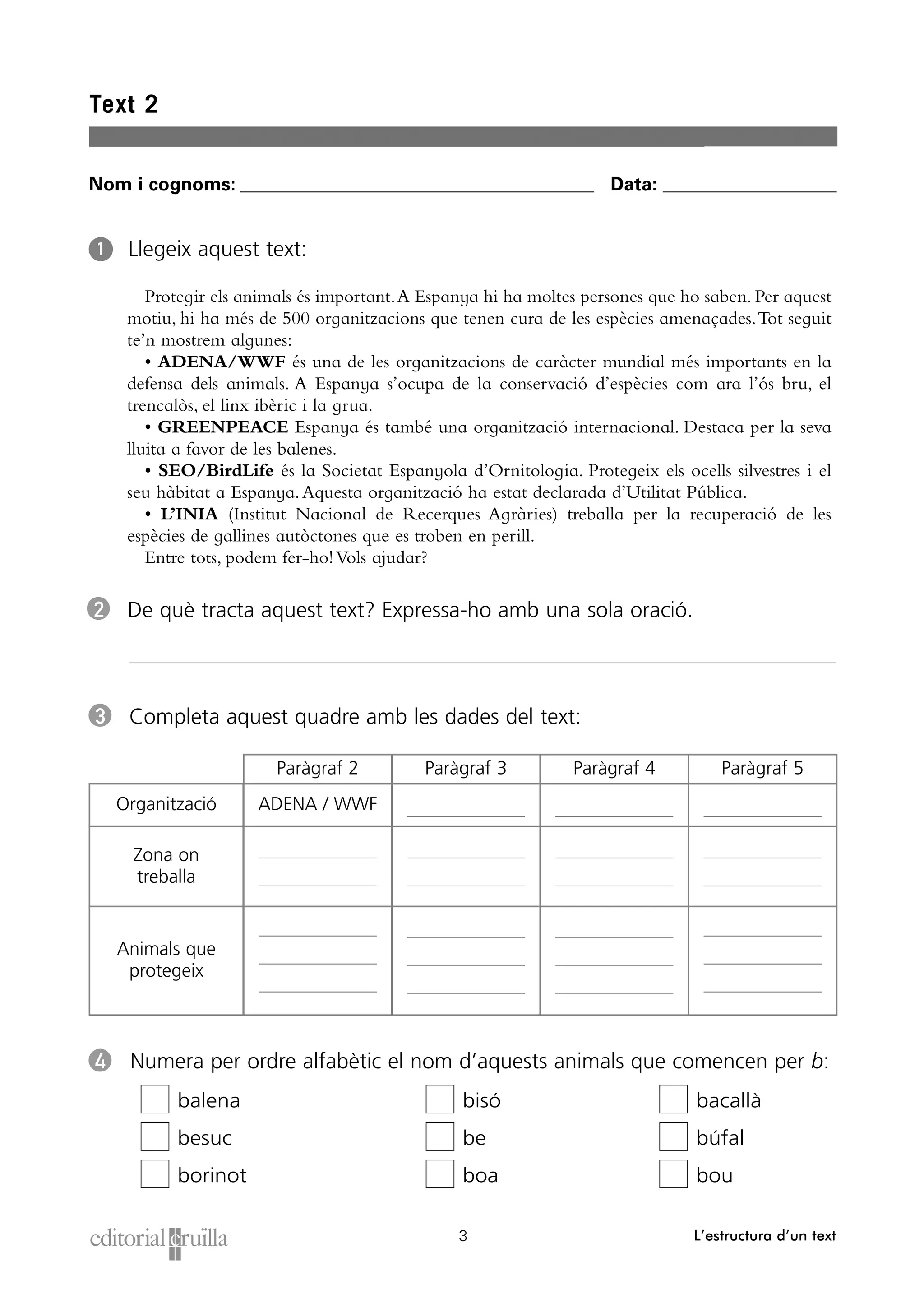 Treballem textos comprensio en català | PDF