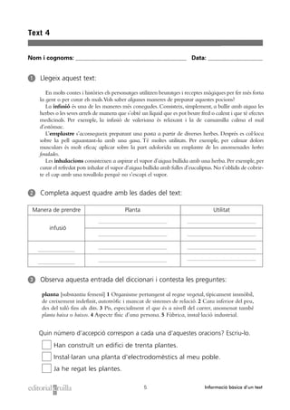 Treballem textos comprensio en català | PDF