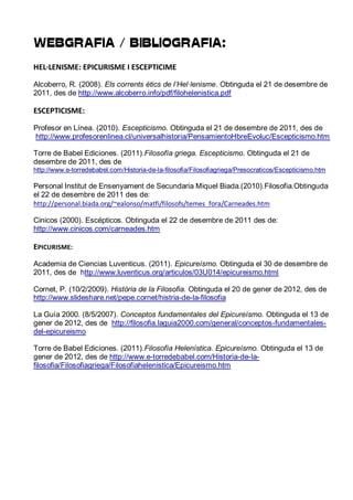 Filosofia Hel·lenista: Esceptismo y Epicurismo | PDF