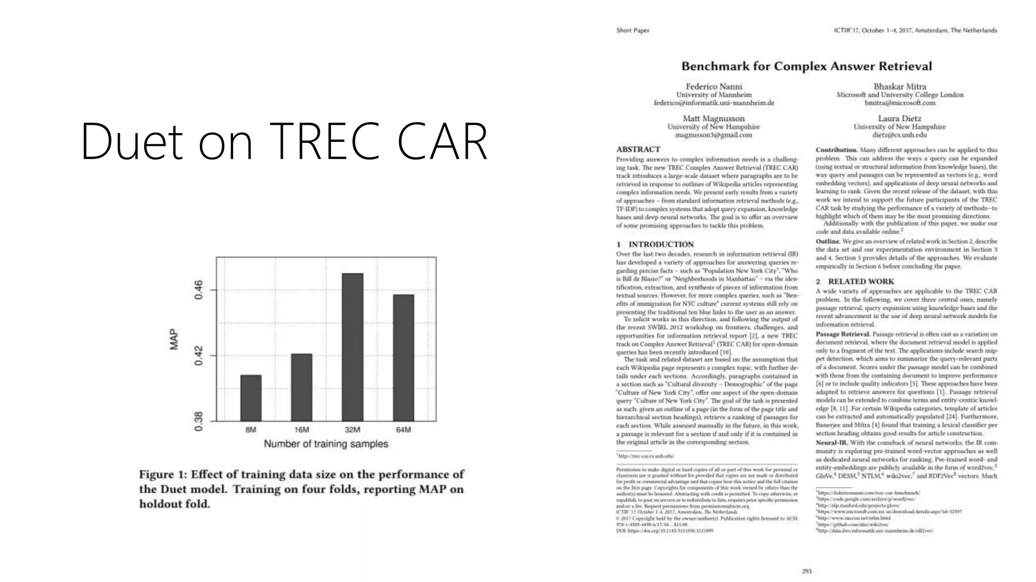 Duet @ TREC 2019 Deep Learning Track | PPT