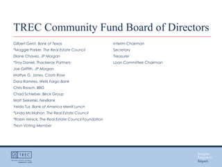 About TREC Community Fund | PPT