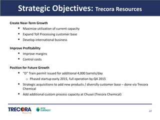 Trecora investor presentation 1014 | PDF