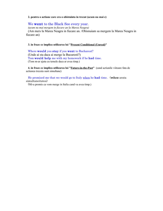 Trecutul simplu in engleza | PDF