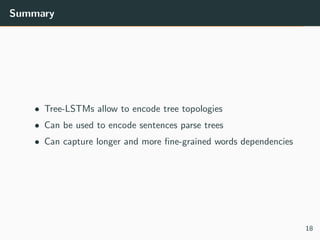 Introduction to Tree-LSTMs | PPT