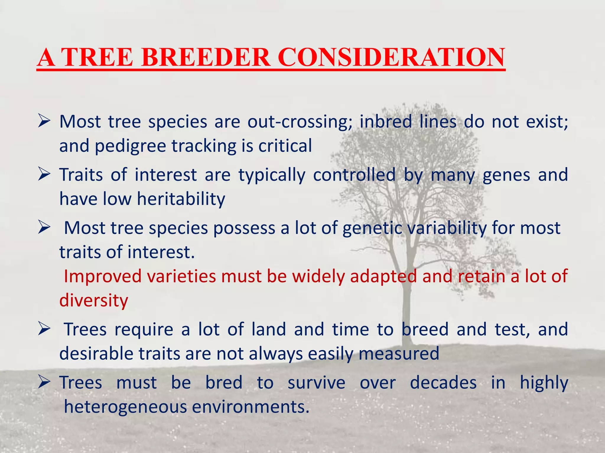 Tree breeding methods | PPTX