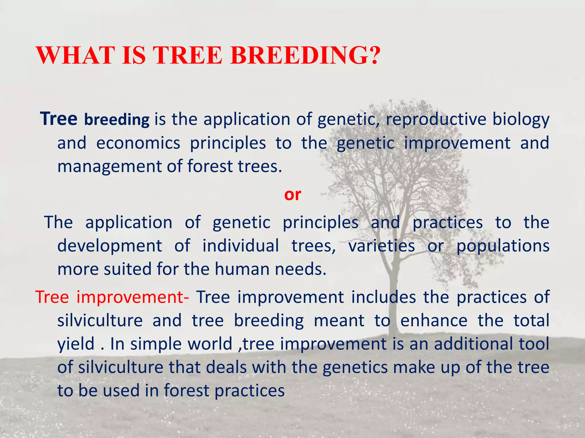 Tree breeding methods | PPTX