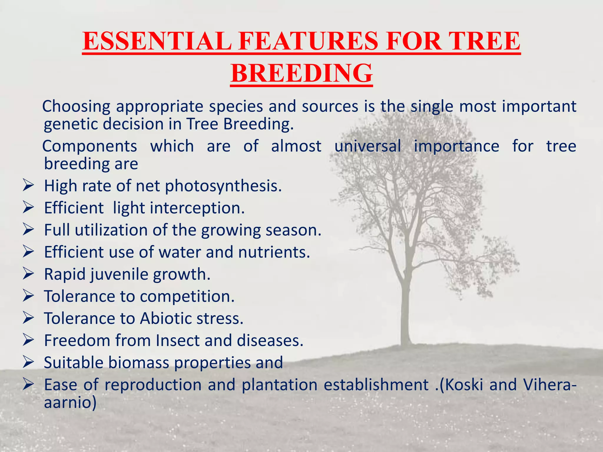 Tree breeding methods | PPTX | Woodworking | Arts and Crafts