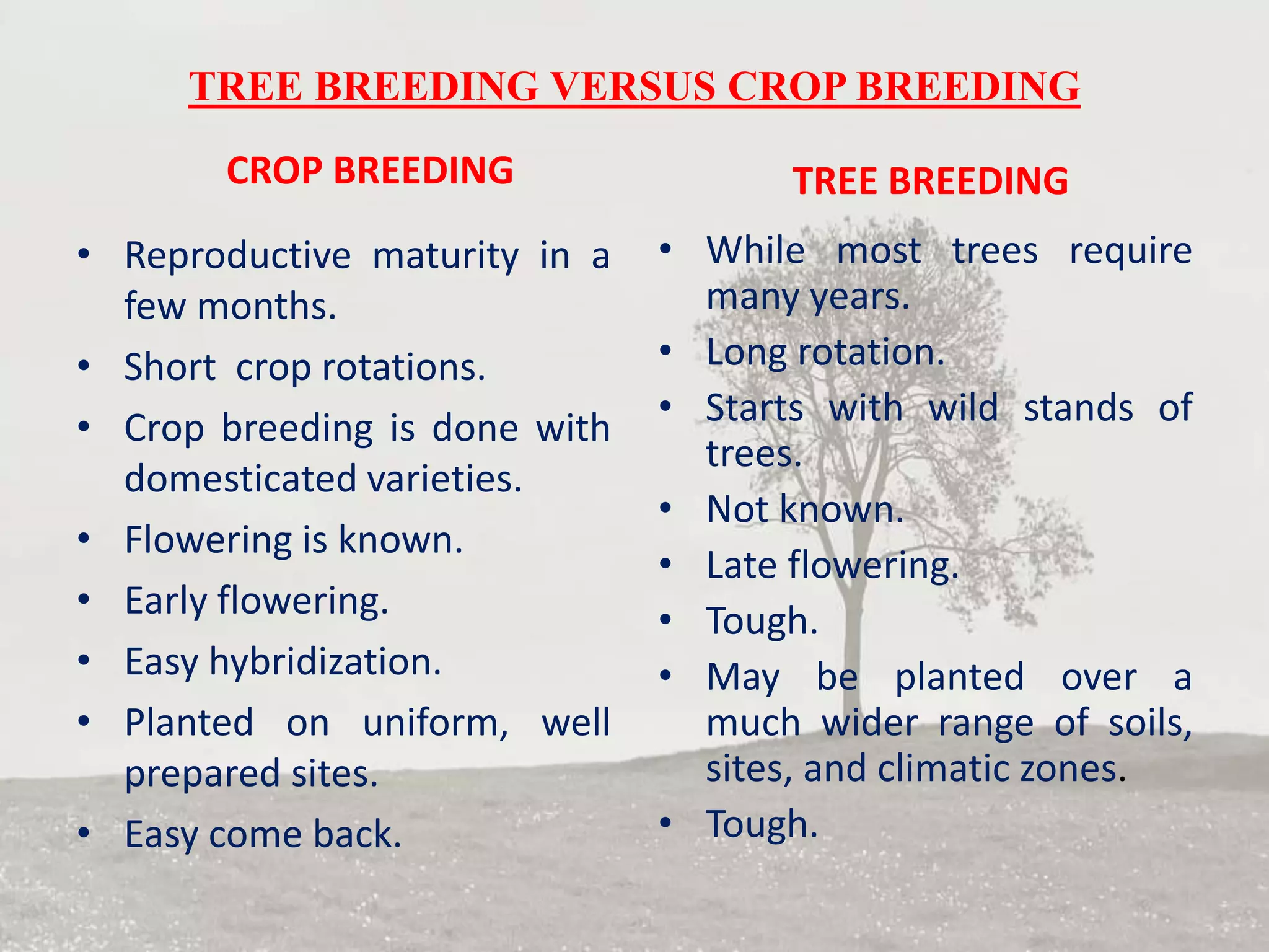 Tree breeding methods | PPTX