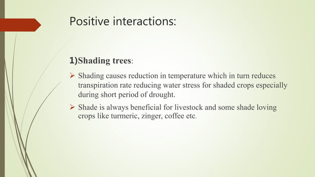 Tree crop interaction under agroforestry | PPTX