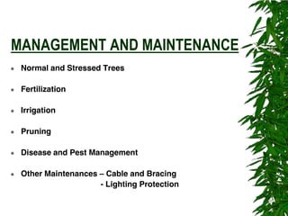 Tree Planting and Management for Golf Courses | PDF