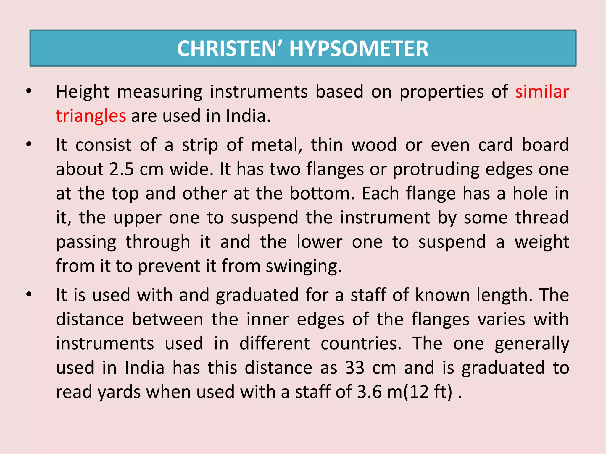 Tree height measurement methods | PPTX