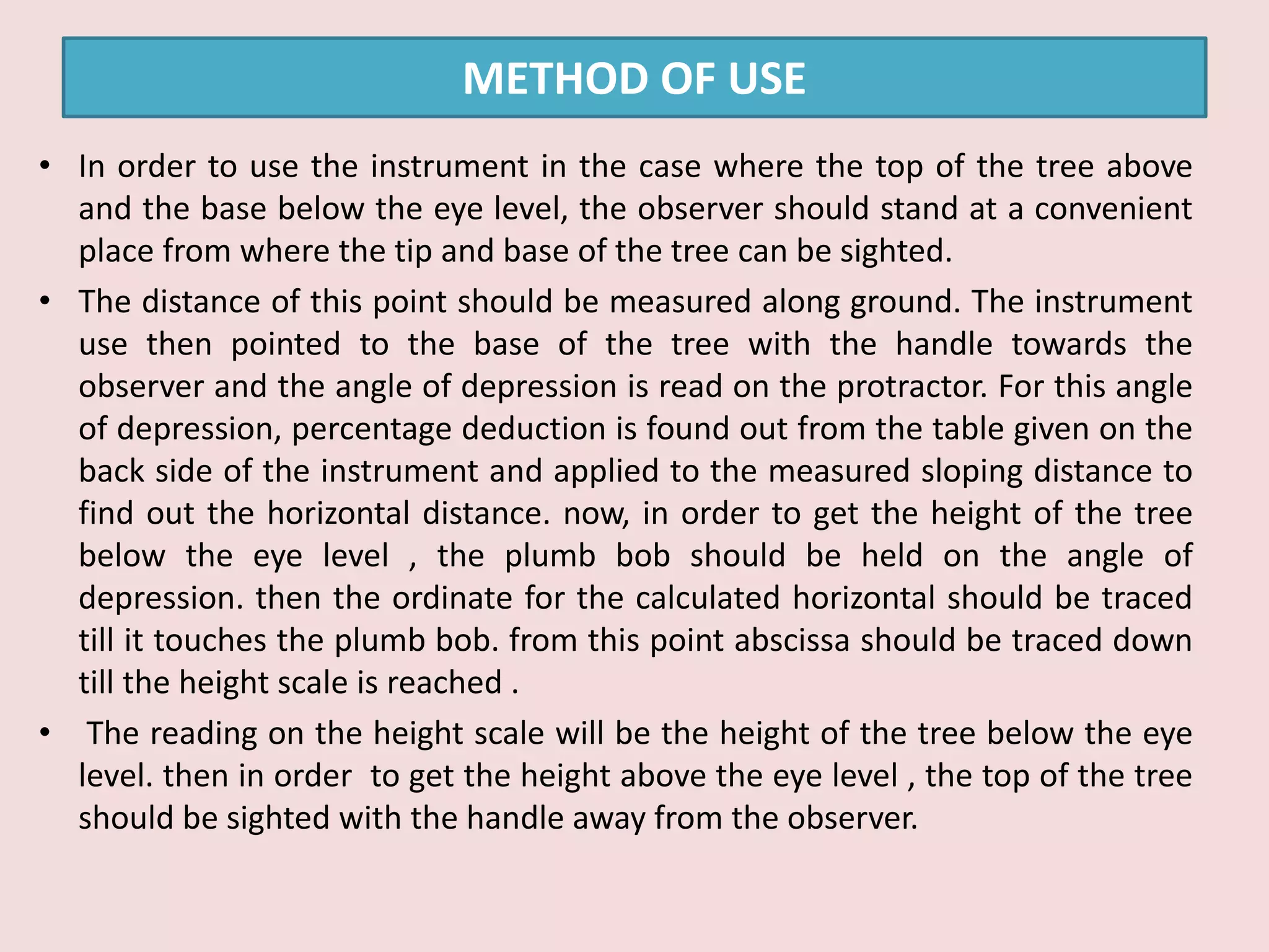 Tree height measurement methods | PPTX